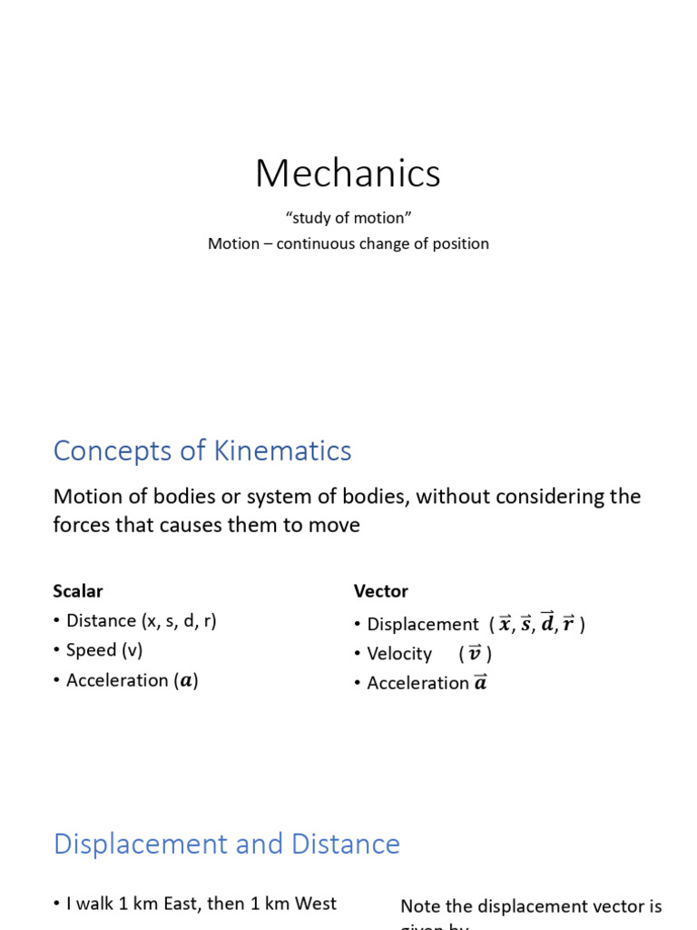 2 Equations of Motion in 1D | PDF | Velocity | Acceleration