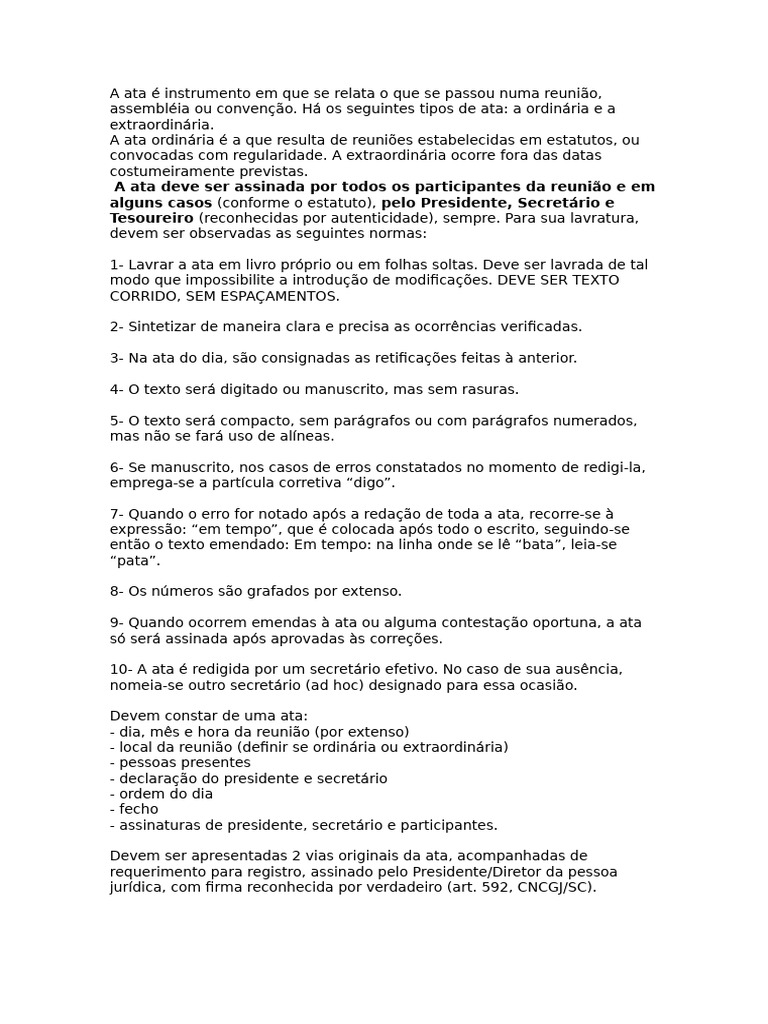 Como Fazer Uma Ata | PDF