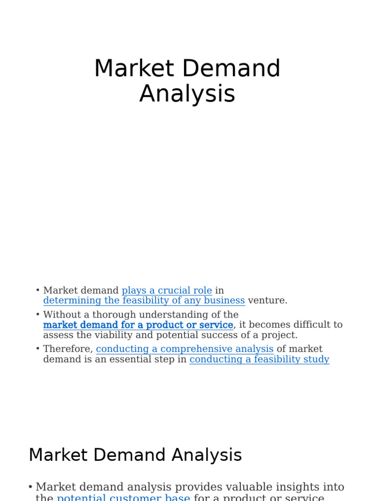 Market Demand Analysis For Feasibility | PDF | Market Segmentation ...