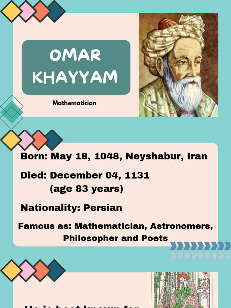 Omar Khayyam: Mathematician & Poet | PDF