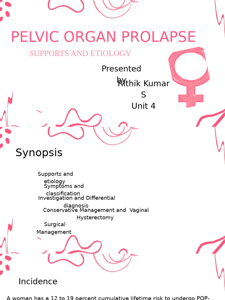 Pelvic Organ Prolapse Supports and Etiology Updated | PDF | Pelvis | Vagina