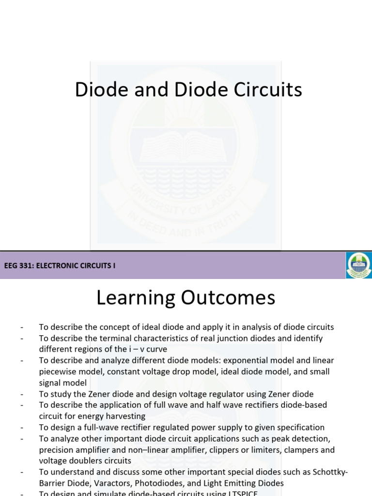 2a. Diode and Diode Circuits - Slides - Complete | PDF | Rectifier | Diode