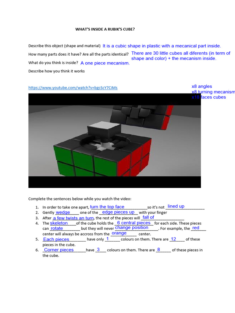 What's Inside A Rubik's Cube | PDF | Logic Puzzles | Recreational ...