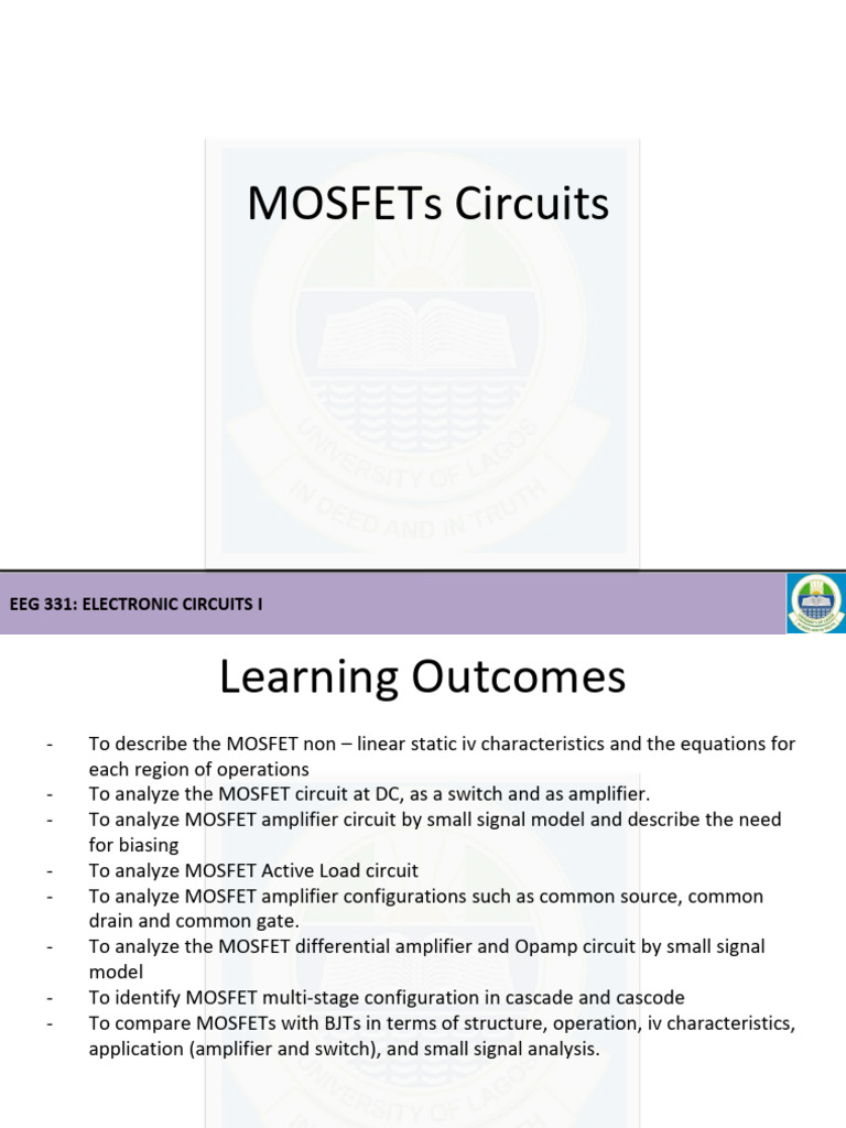 Mosfet Circuits Part 2 | PDF | Amplifier | Mosfet
