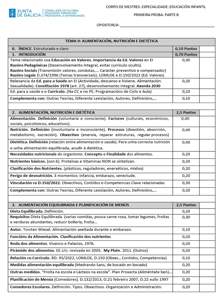 RUBRICA TEMA 9 Tribunal 1 | PDF