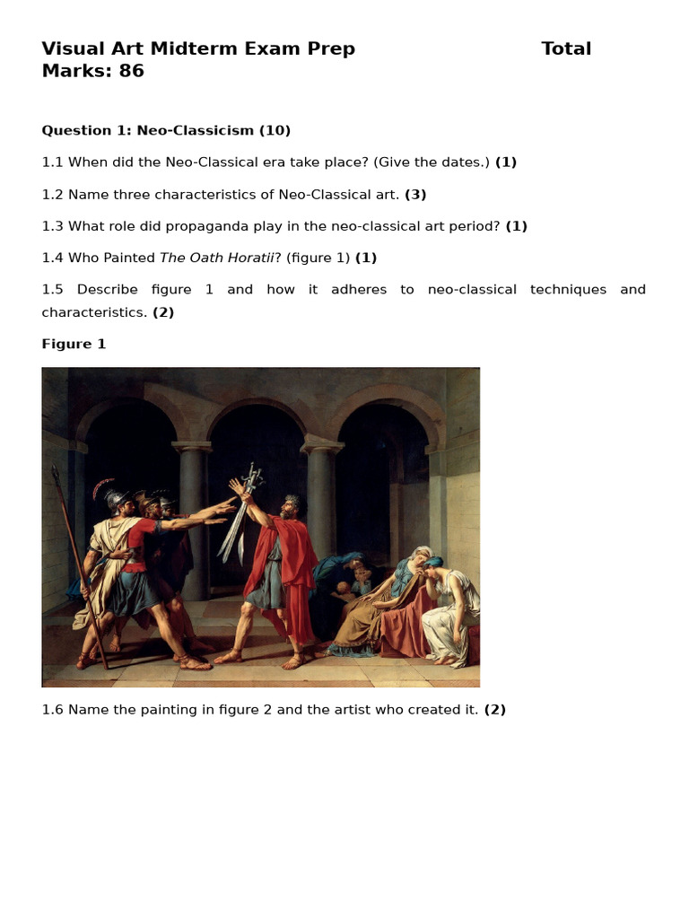 Visual Art Midterm Exam Prep | PDF | Impressionism | Expressionism