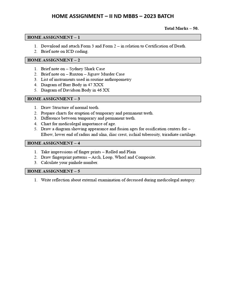 Home Assignments 2023 Batch | PDF