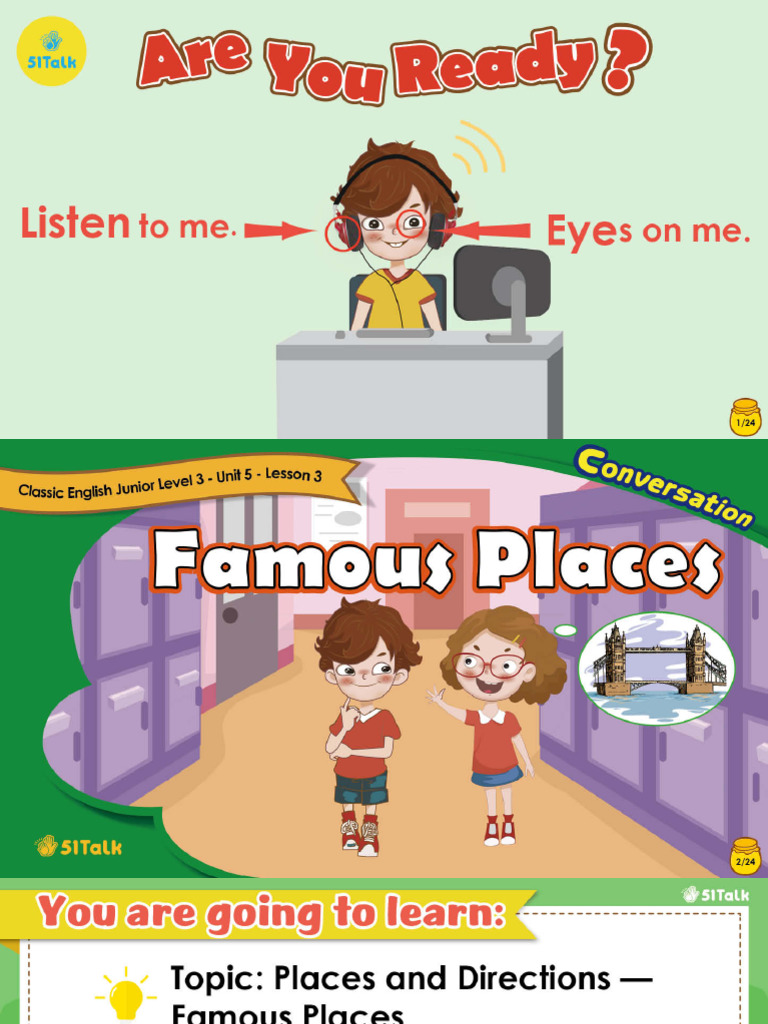 Level 3 - Unit 5 - Lesson 3 - Famous Places | PDF
