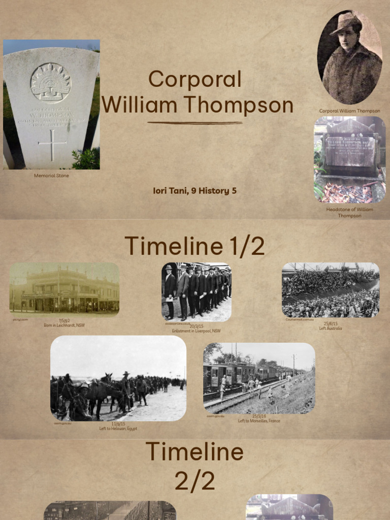 Corporal William Thompson | PDF | Trench Warfare | Military