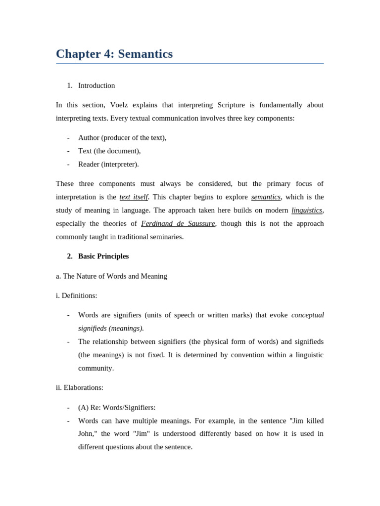 Chapter 4 Semantics Extracted | PDF | Semantics | Linguistics