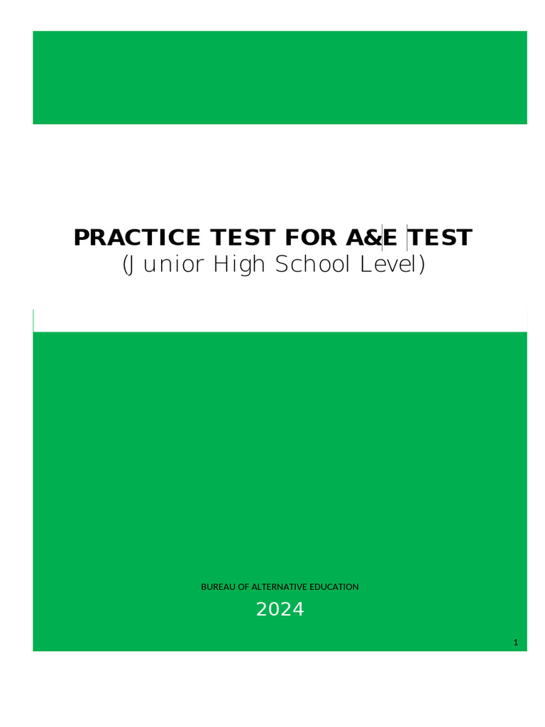 Practice Test Post Test JHS | PDF | Time Management | Professional Skills