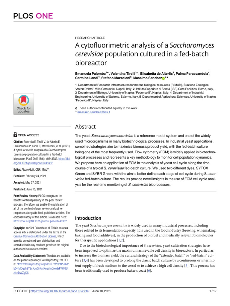 A_cytofluorimetric_analysis_of_a_Saccharomyces_cer | PDF | Cell Cycle ...