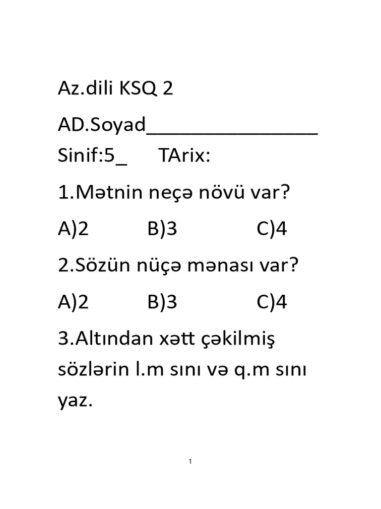 Az - Dili KSQ 2 | PDF