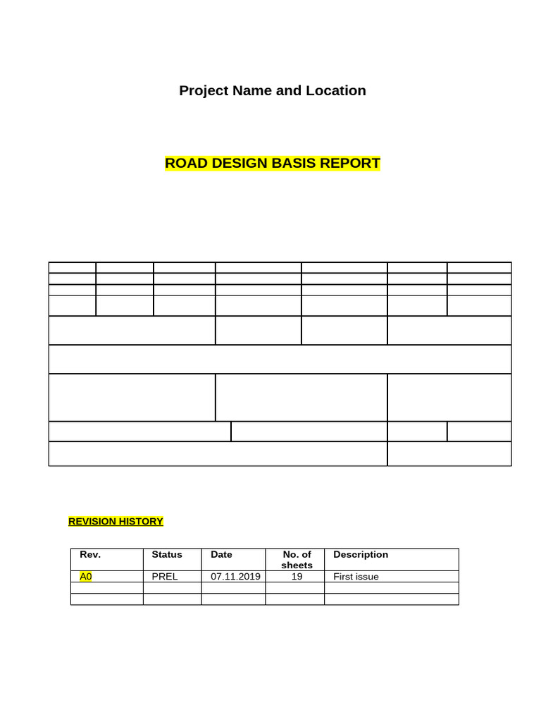 Road Design Basis Report | PDF | Road | Slope