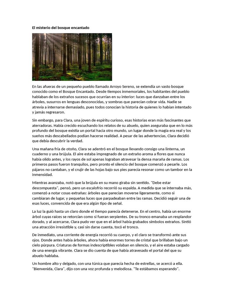 El Misterio Del Bosque Encantado | PDF