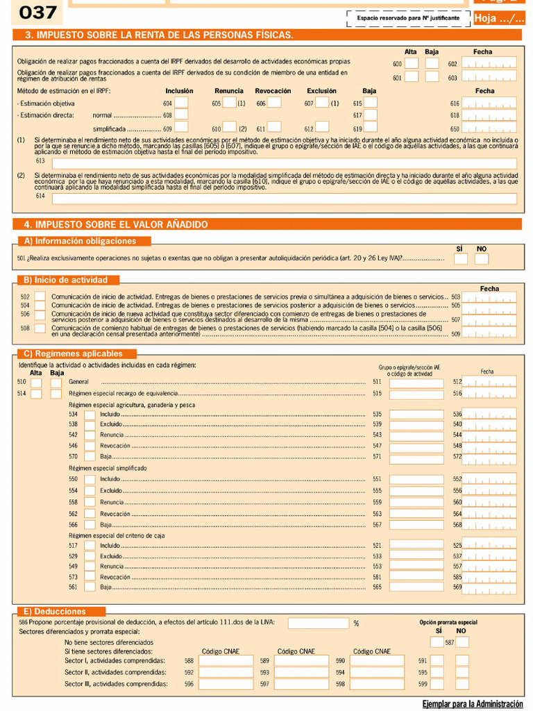 Alta y modificaciones en el Censo de Empresarios, Profesionales y ...