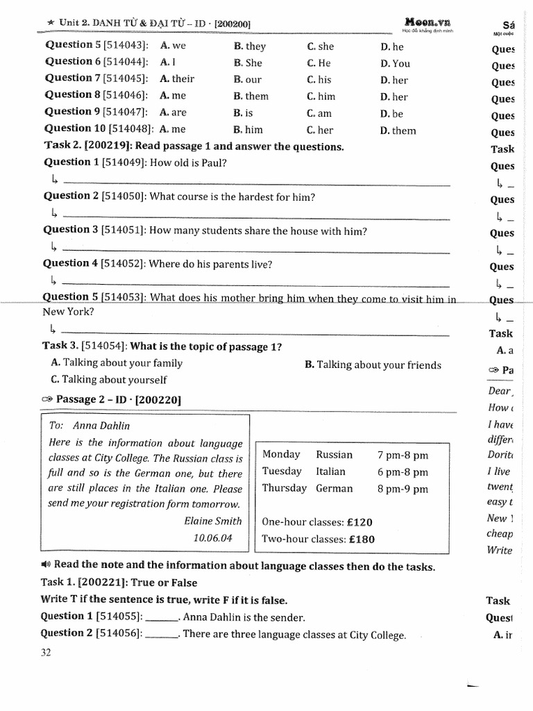 Reading Writing Worksheet | PDF