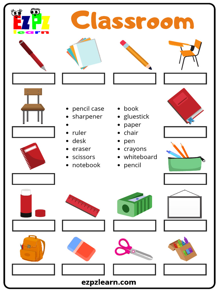 School Things - English For Kids | PDF