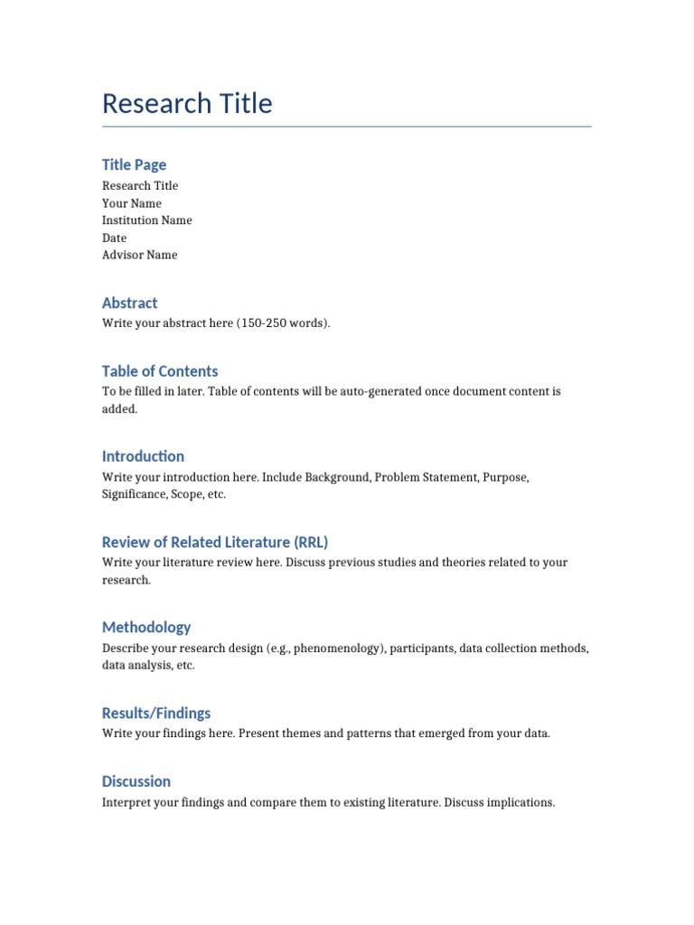 Academic Research Template | PDF
