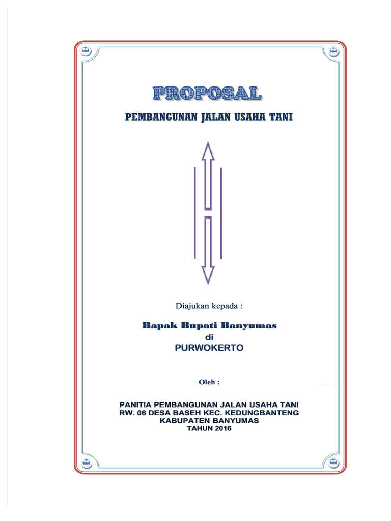 Proposal Permohonan Jalan Usaha Tani | PDF