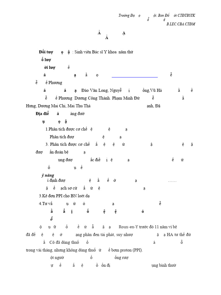 CBA6.S3.2.MD - Ca Lâm Sàng Loét D Dày Hành Tá Tràng - 2B - Upload | PDF