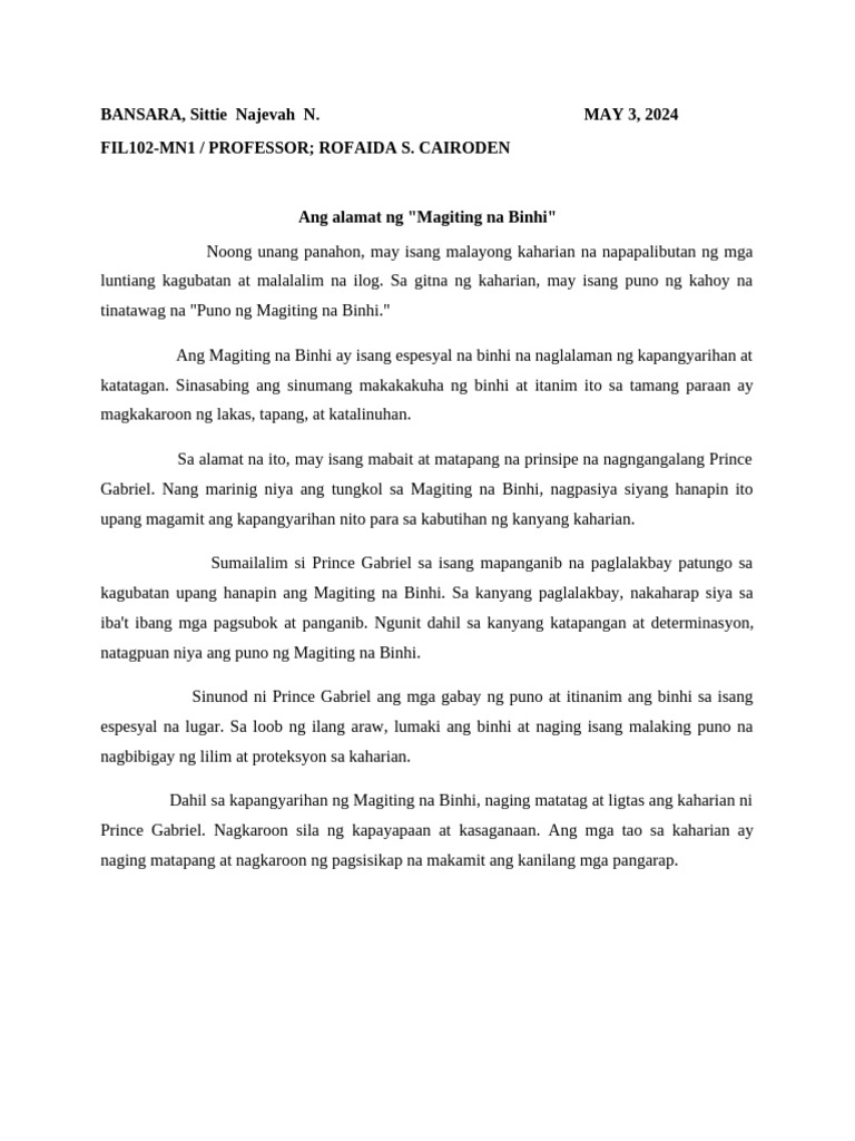 Alamat Fil102-Mn1 | PDF