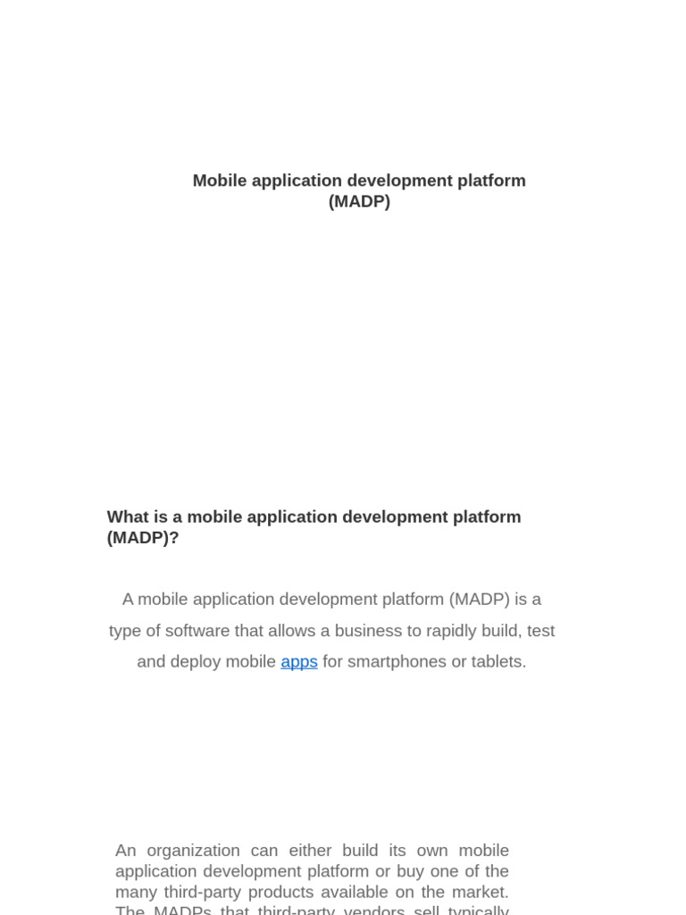 443cce - Mobile Application Development Platform (MADP) | PDF | Mobile App | Application Software