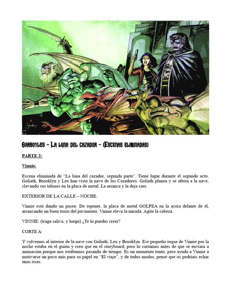 (BTF) Gargoyles - La Luna Del Cazador - Escenas Eliminadas | PDF