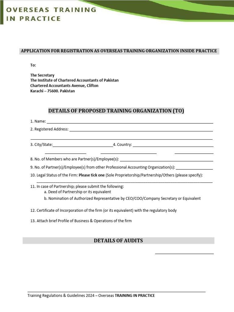 Overseas Training Organization Registration 2024 | PDF | Accountant ...