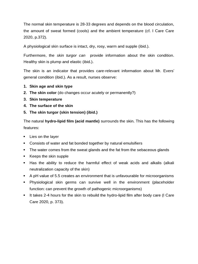 The normal skin temperature | PDF