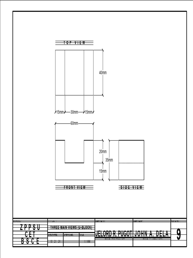 THREE MAIN VIEWS U BLOCK PLATE No. 09 CEP 111 | PDF