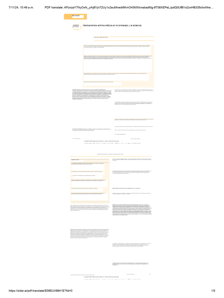 Artritis REUMA embarazo y lact trs | PDF | Amamantamiento | El embarazo