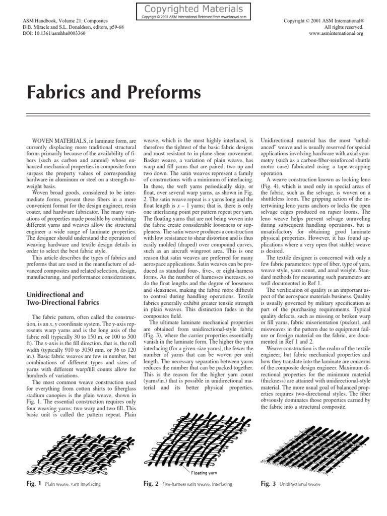 Fabrics and Preforms | PDF | Epoxy | Composite Material