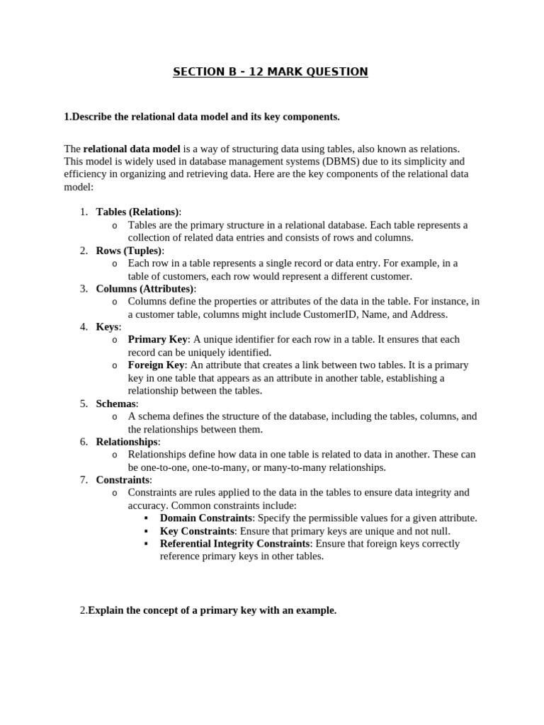 Relational Data Model Overview | PDF | Relational Database | Relational Model