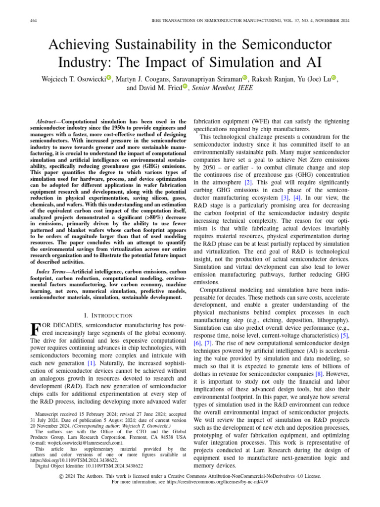 Achieving Sustainability in The Semiconductor Industry The Impact of ...