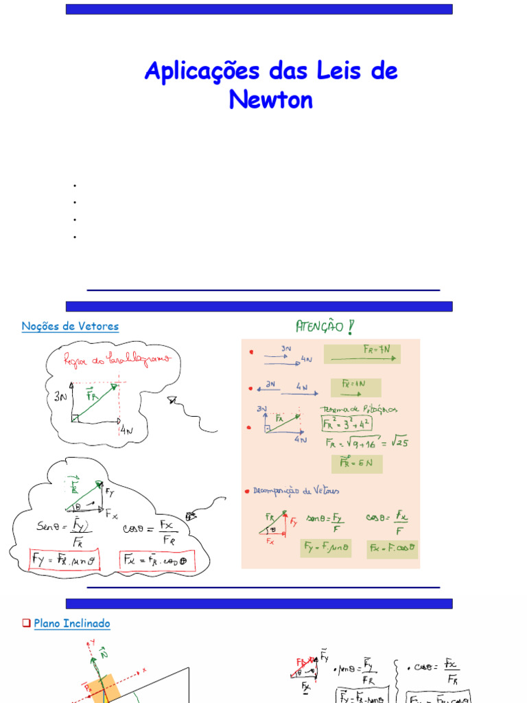 Aplicações Práticas das Leis de Newton | PDF | Atrito | Força