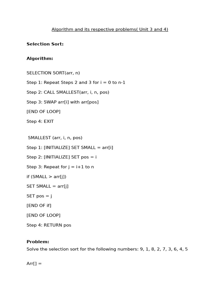 Algorithm and Its Respective Problems - Docx - 20241203 - 203341 - 0000 ...