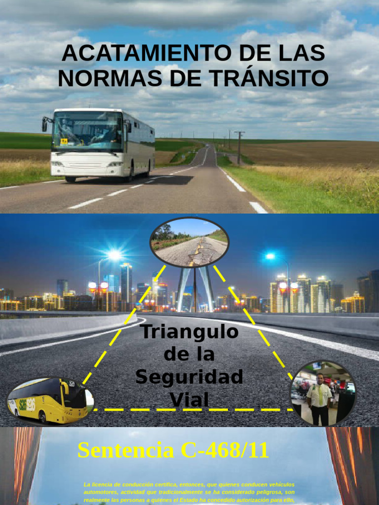 Capacitación Acatamiento Normas de Tránsito | PDF | Licencia de ...