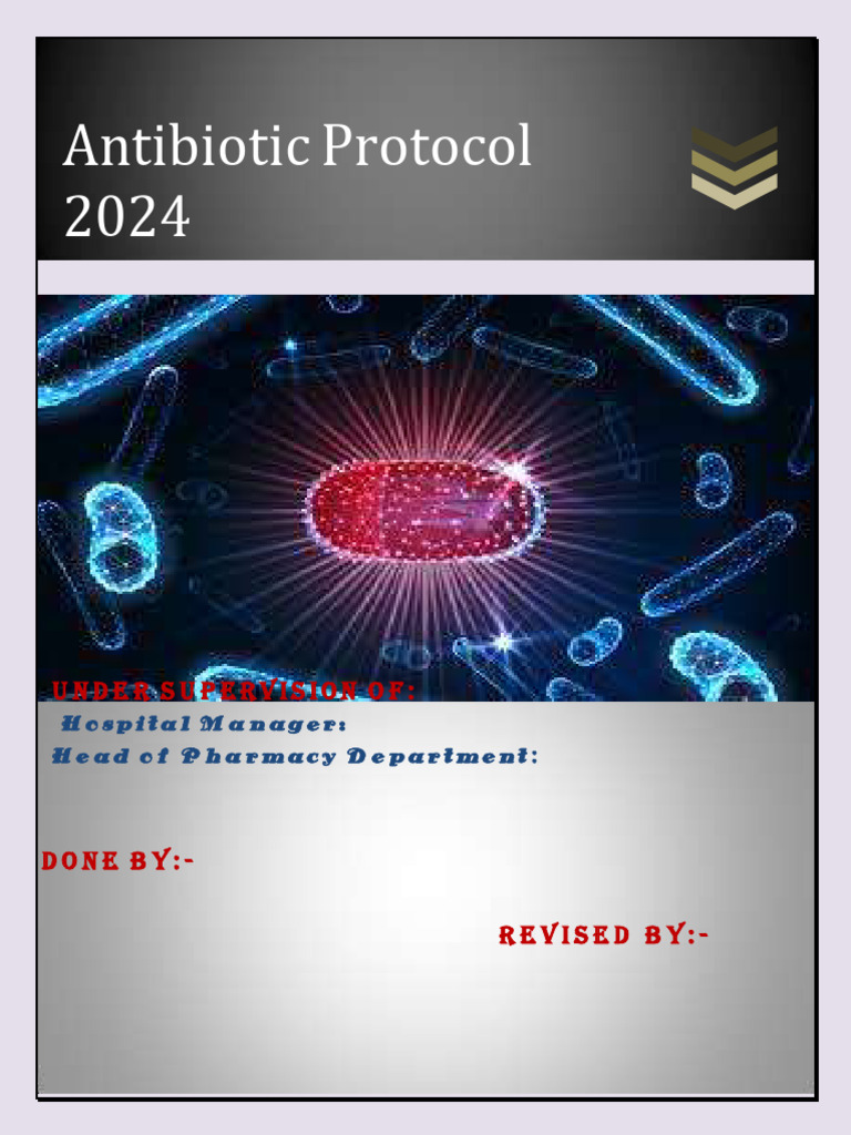 2024 Antibiotic Treatment Protocols | PDF | Sepsis | Methicillin ...