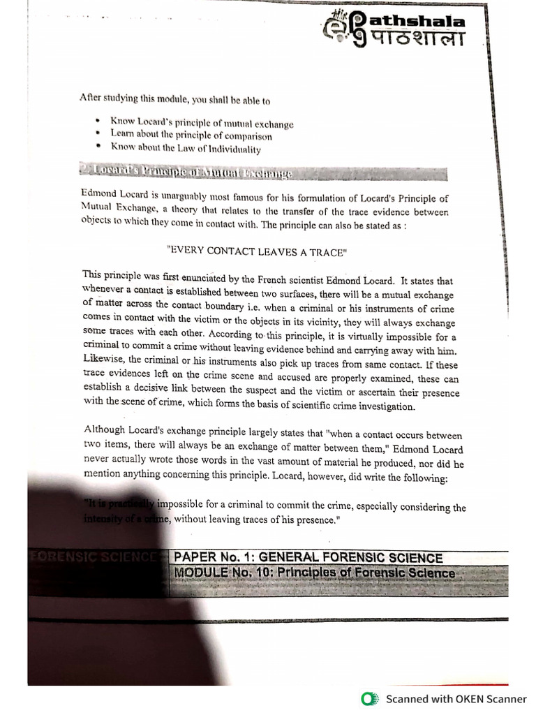 Introduction To Forensic Science | PDF