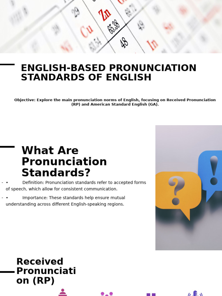 English Pronunciation Standards: RP vs GA | PDF | English Language ...