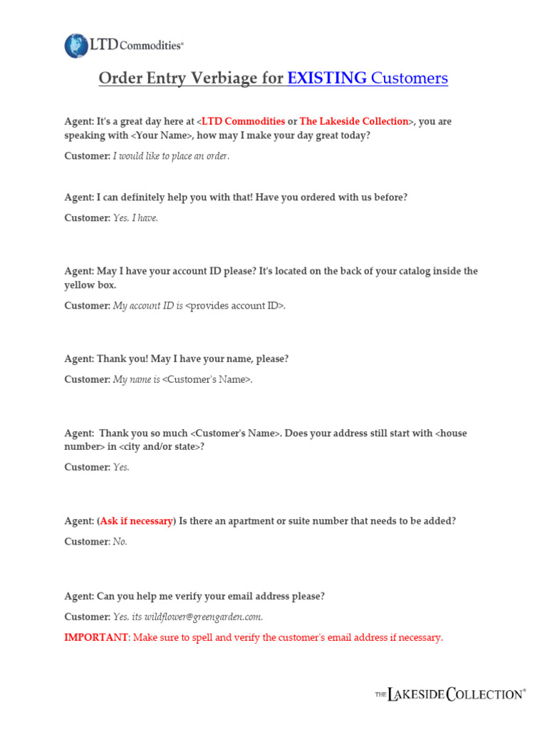 Call Flow Verbiage 2.0 | PDF | Credit Card | Business