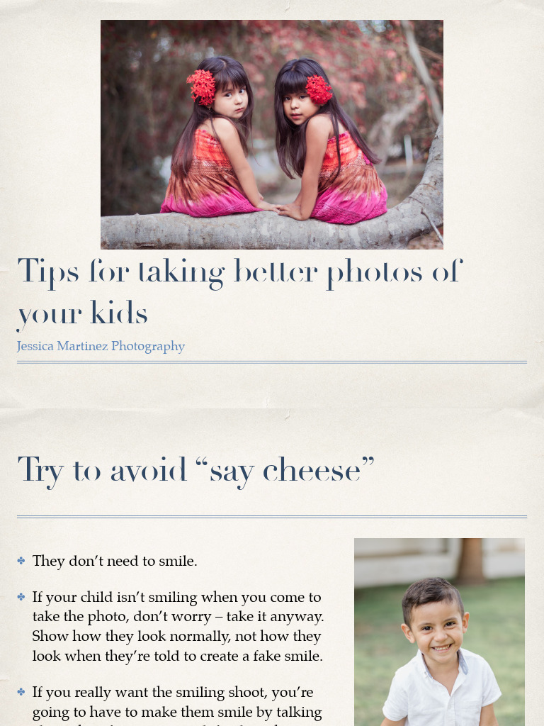 Kid Photography Tips for Parents | PDF