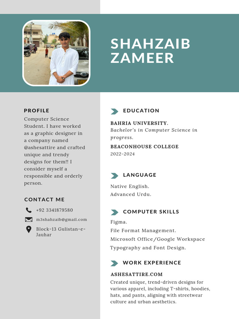 Shahzaib Zameer: Education | PDF