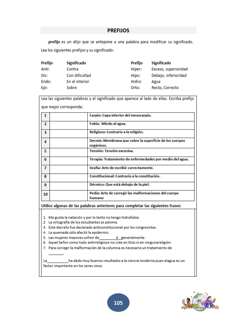 Prefijos y Significados Comunes | PDF