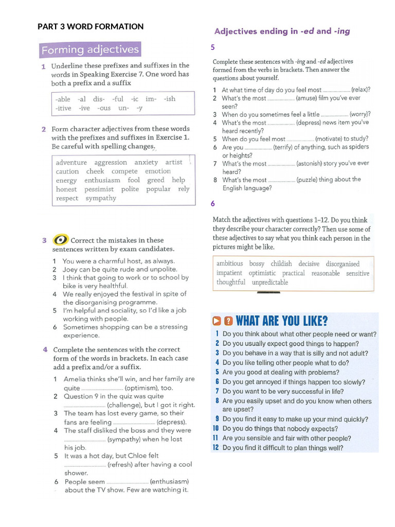 Part 3 Word Formation | PDF