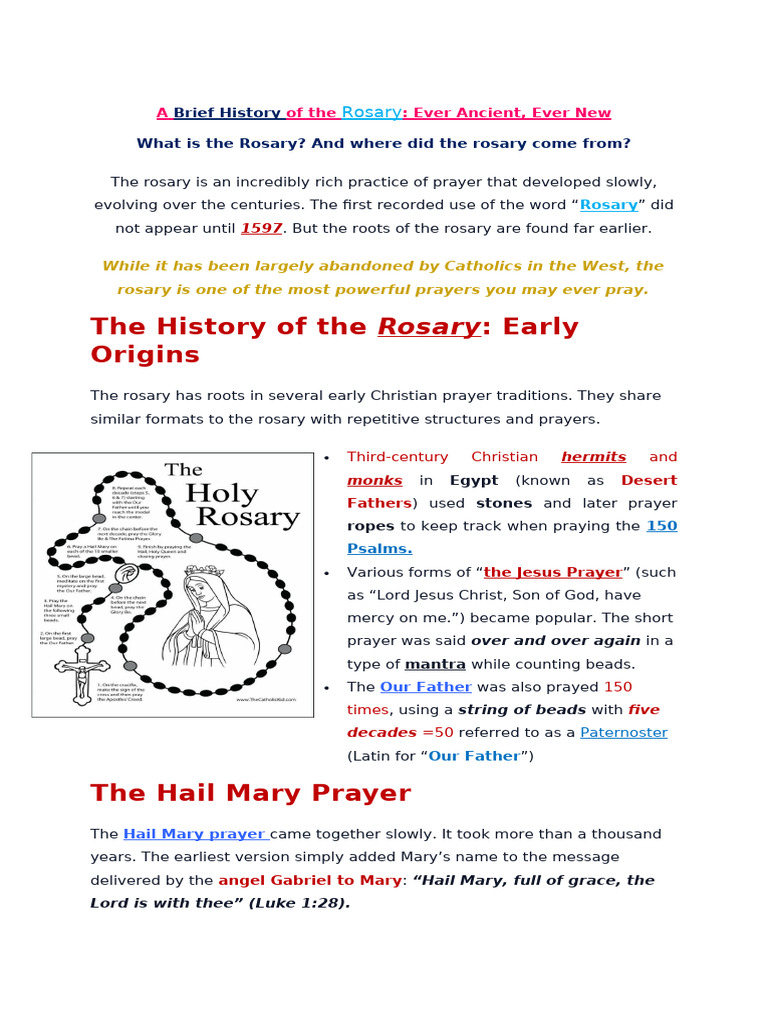 Rosary: A Timeless Prayer Guide | PDF | Rosary | Christian Worship And ...