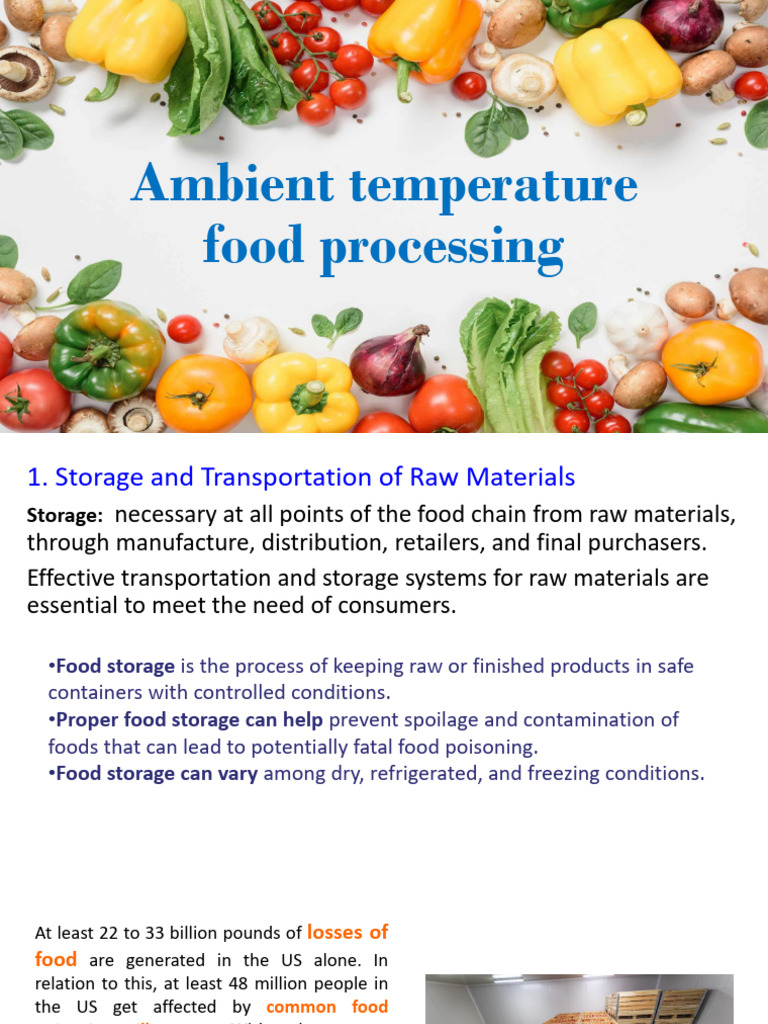 Chapter 3. Ambient Temp Food Processing - Part 1 | PDF | Food Storage ...