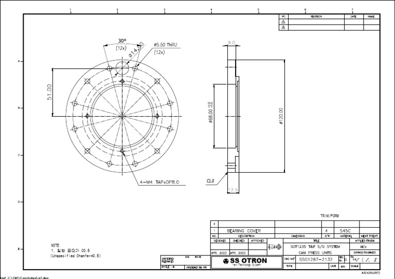Bearing Cover_1287-2132 Sso1287 Sot1235 Tf Sg Press Cam Part-model | PDF