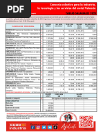 Tablas Industria Metal Valencia 2025 | PDF
